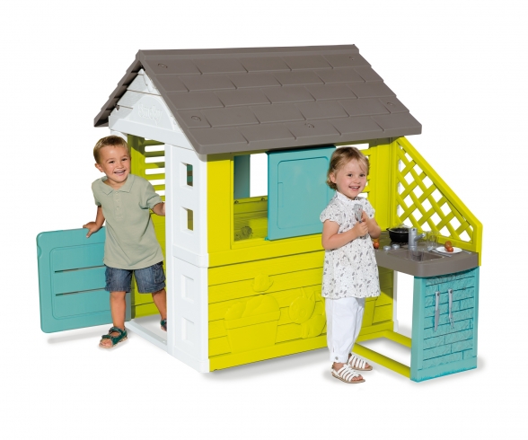 Smoby Playhouse pretty house with summerkitche 7600810722 - Playhouses ...