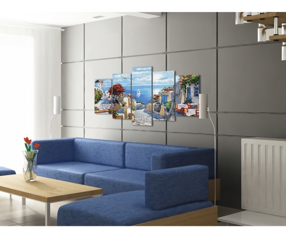 Mykonos (Polyptychon) Malen nach Zahlen online kaufen | Schipper